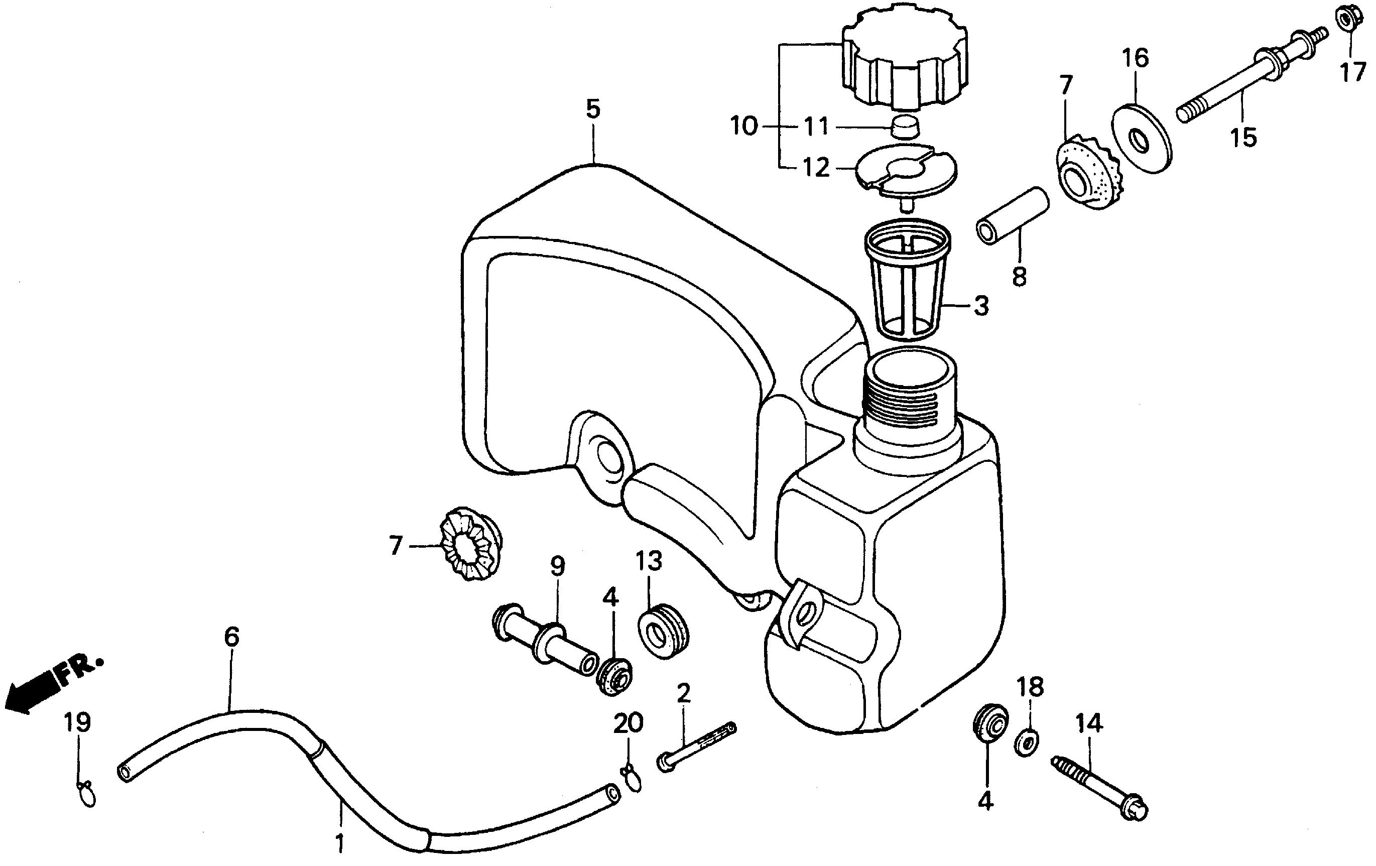 Parts for Lawn Mowers HRA HRA216 HRA216 SXA MACR-3000001-5000000 FUEL ...
